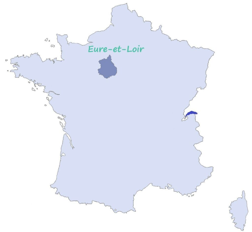 Carte France Eure-et-Loir - My Family Trip
